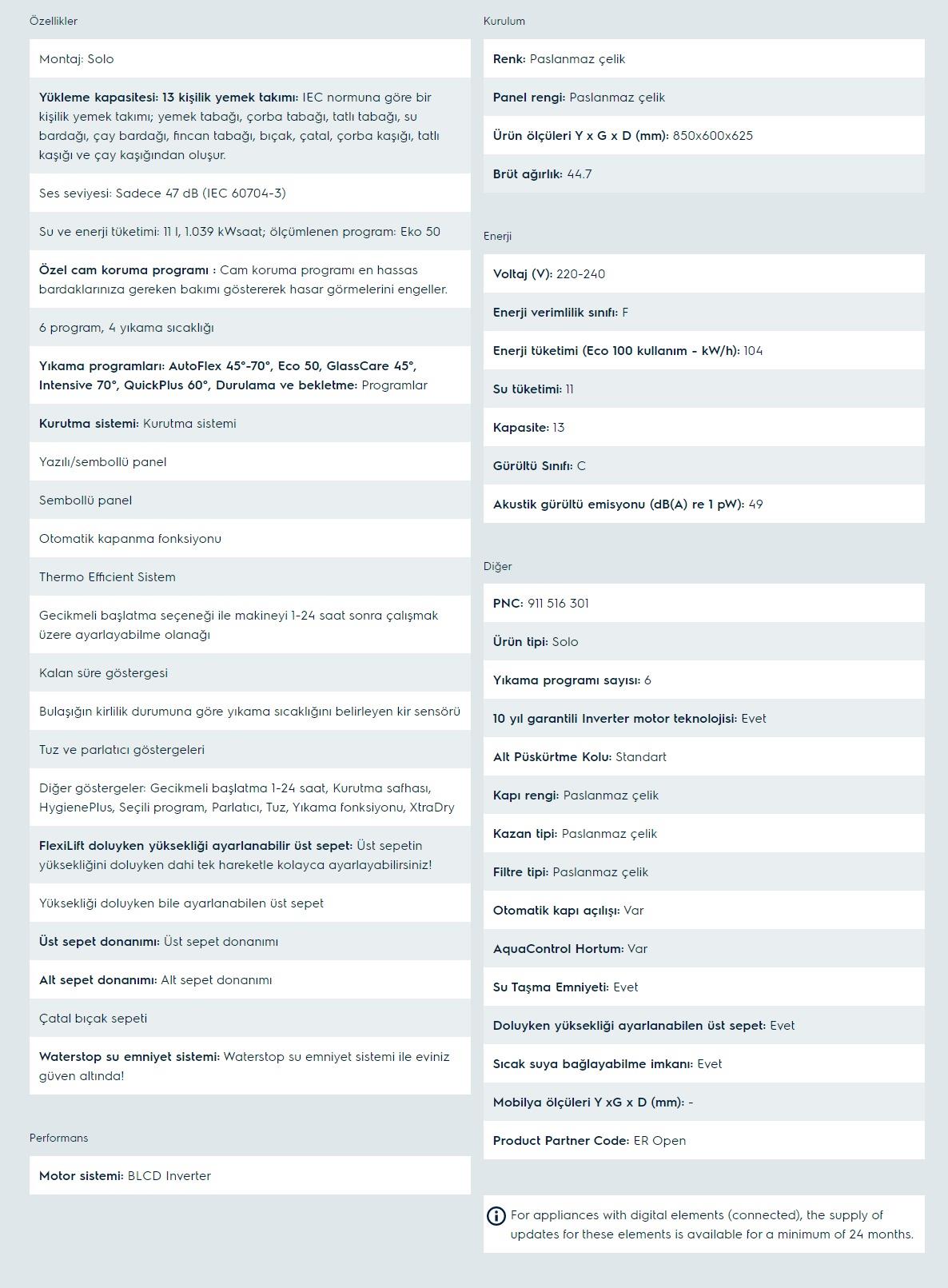 Electrolux Electrolux Esf5512lox 6 Programlı 13 Kişilik Bulaşık Makinesi | Bulaşık Makineleri ...