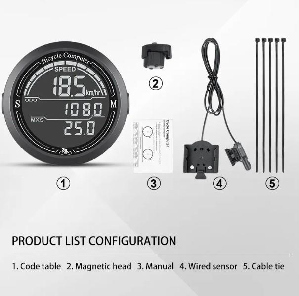 Sarissa Kablolu Büyük Ekran Dijital Kilometre Sayacı Su Geçirmez ...