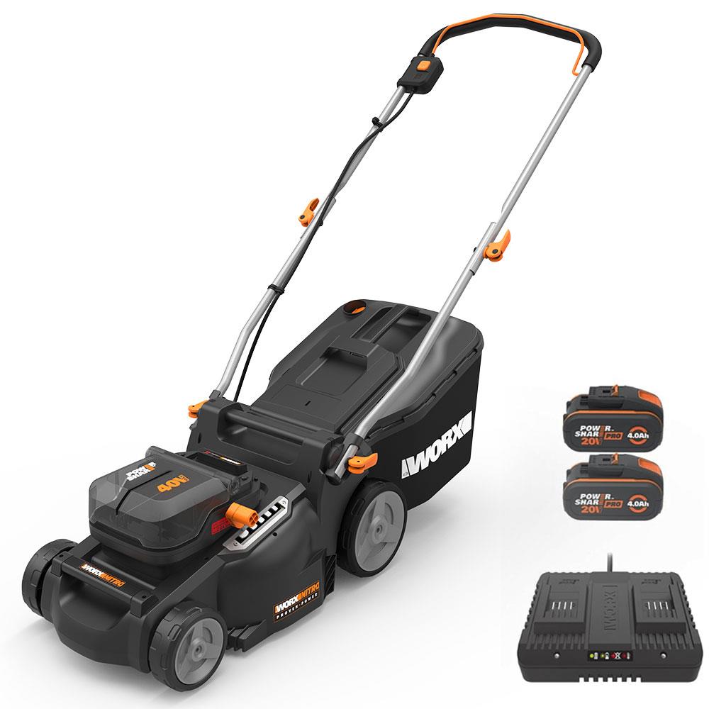 WORX WG737E 40Volt 4.0Ah. Li-ion 37CM Profesyonel Kömürsüz Şarjlı Çim ...