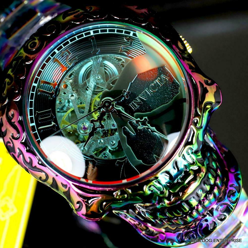 Invicta Artist Skull Automatic Skeletonized Iridescent Steel 50mm Erkek ...