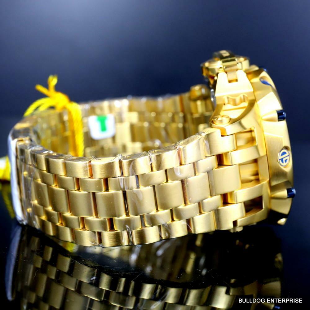 Invicta Reserve Venom Hybrid Double Open Heart Automatic Gold Plated ...